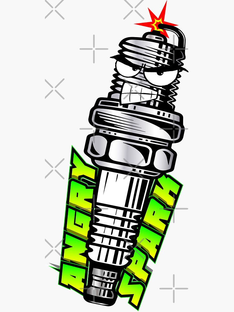 "ANGRY SPARK" Sticker for Sale by AMDsign | Redbubble
