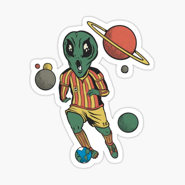 "Soccer Football Alien" Sticker for Sale by ShinDesigns | Redbubble
