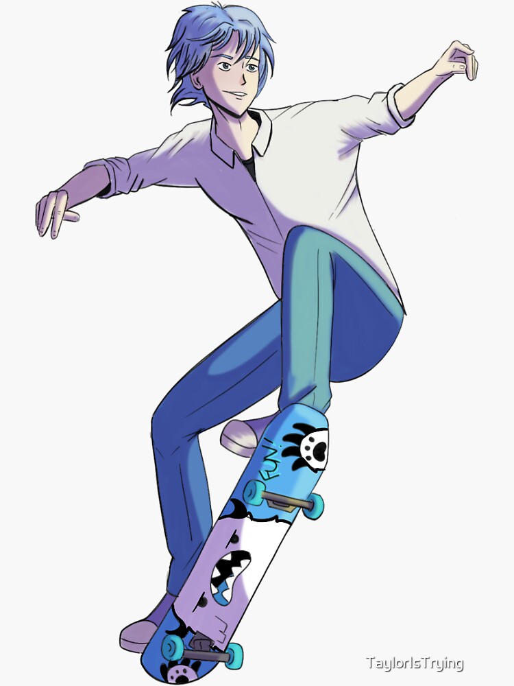 "Langa Sticker from Sk8theInfinity" Sticker by TaylorIsTrying | Redbubble