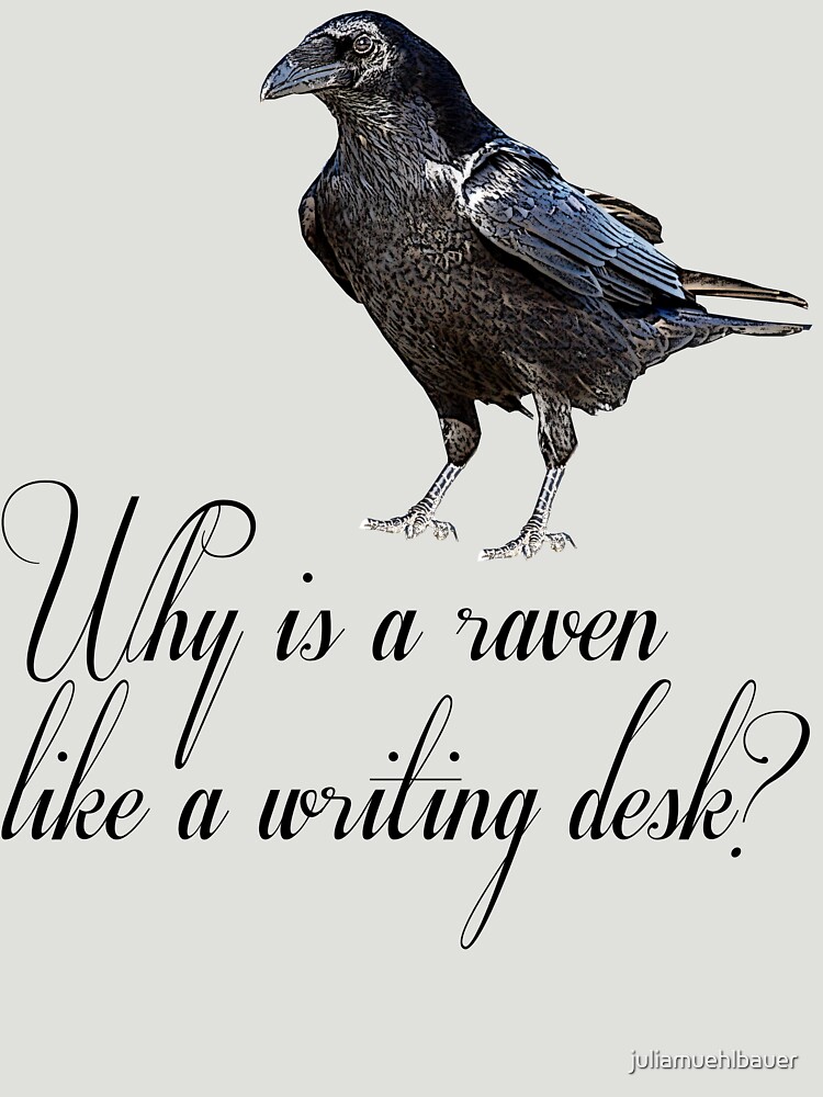 "Why is a Raven like a Writing Desk?" T-shirt for Sale by ...