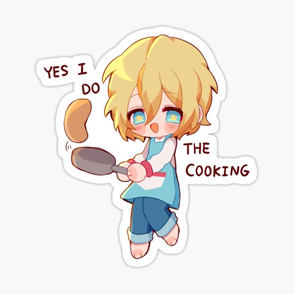 "eichi does the cooking" Sticker for Sale by onyatsu | Redbubble