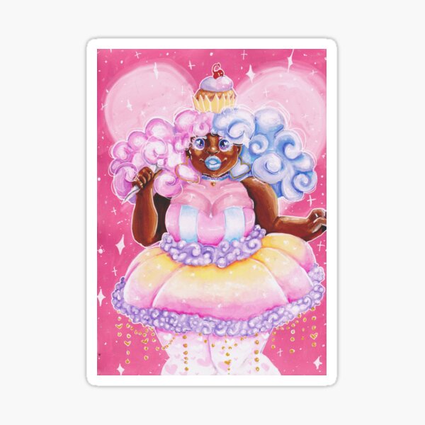 Cotton Candy Babe Sticker For Sale By Gabby V Redbubble