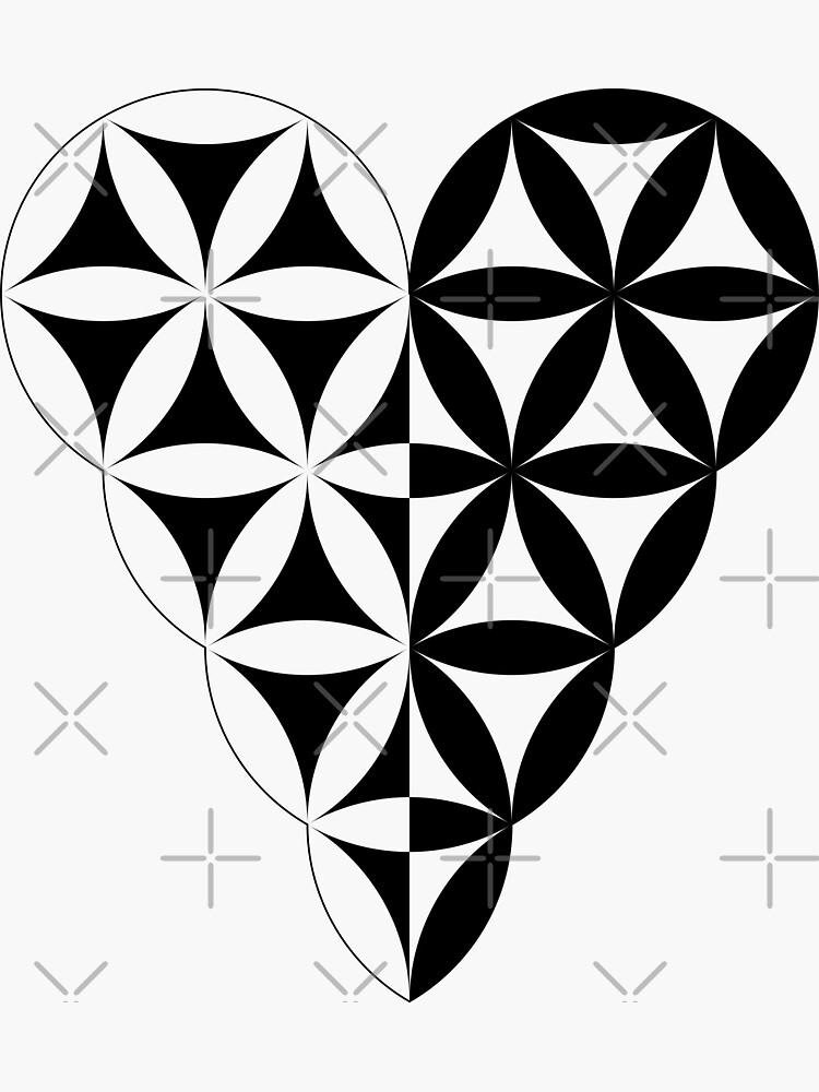 "Sacred Heart - Duality, 2D/Atlantis." Sticker for Sale by Laszlo Toth ...