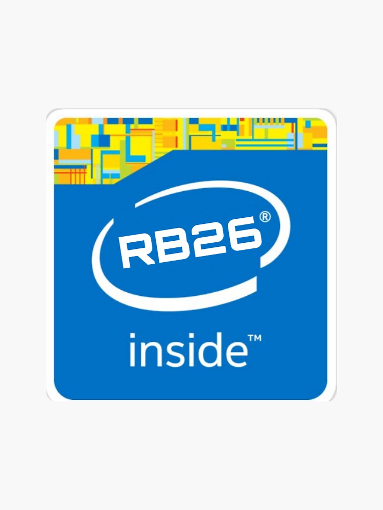 "Intel inside meme RB26" Sticker by BARAKAT-DSIGN | Redbubble