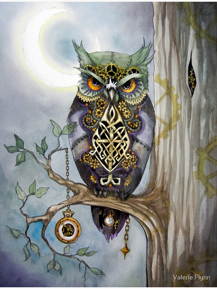 "Clockwork Owl 1" Sticker by ARtalaCarte | Redbubble