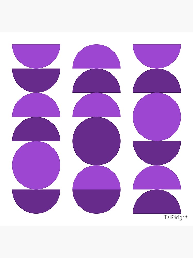 "Mid century modern style half circles - Purple" Poster for Sale by ...