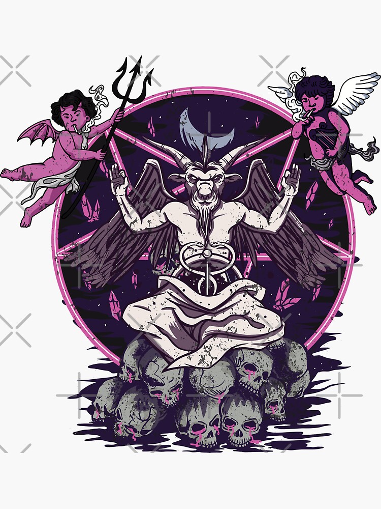 "Purple Devil With The Fallen Angels" Sticker by artado | Redbubble