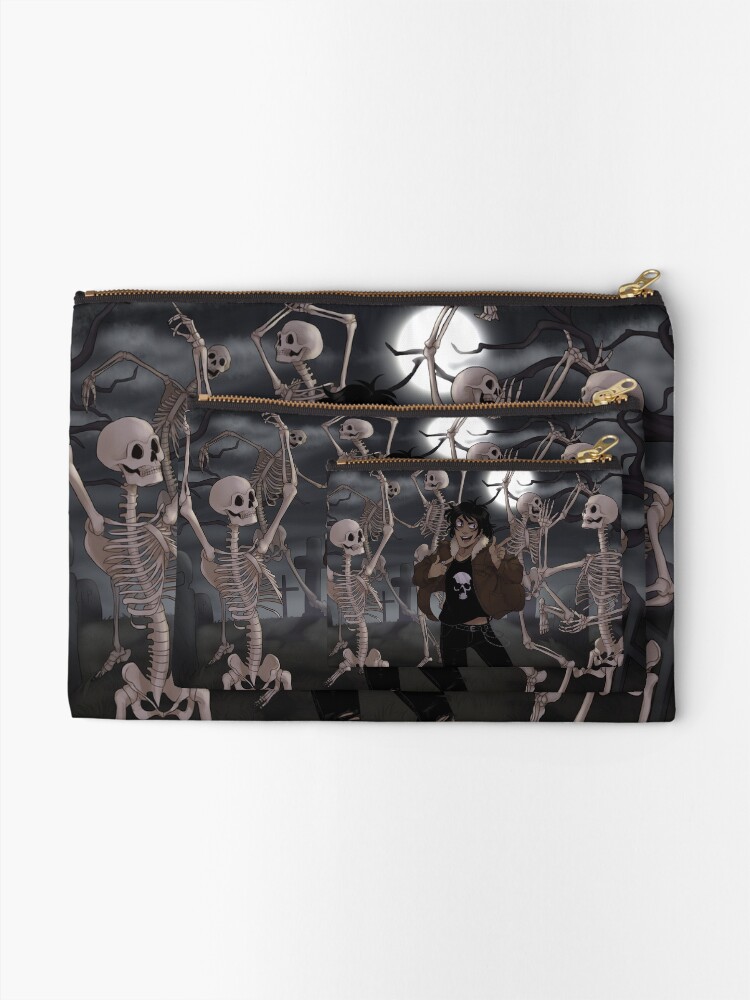 "Spooky Scary Skeletons" Zipper Pouch for Sale by indigonite | Redbubble