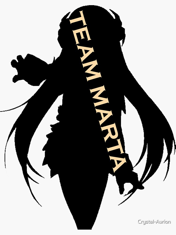 "Team Marta" Sticker for Sale by Crystal-Aurion | Redbubble