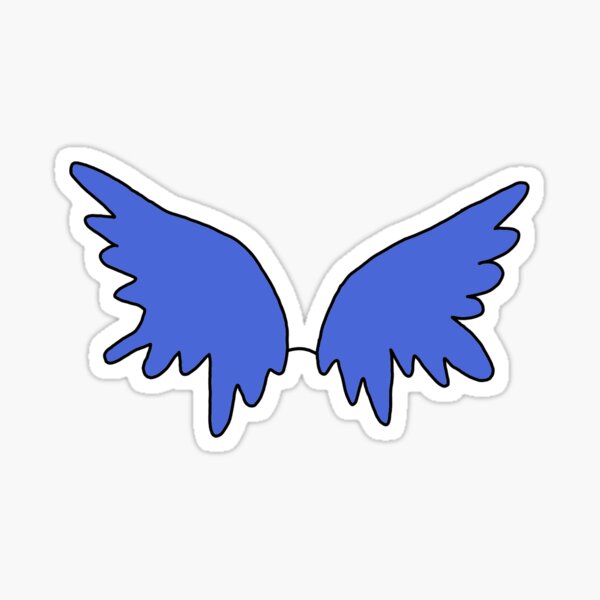 "Royal Blue Wings" Sticker for Sale by mloo | Redbubble
