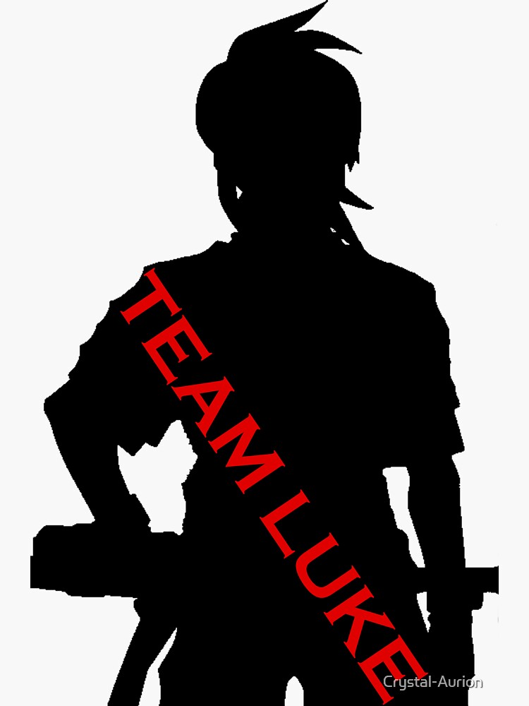 "Team Luke (short hair)" Sticker for Sale by Crystal-Aurion | Redbubble