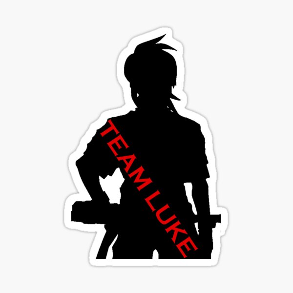 "Team Luke (short hair)" Sticker for Sale by Crystal-Aurion | Redbubble