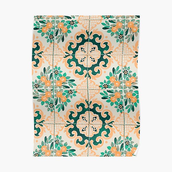 "Yellow and green tile" Poster by spreadshg | Redbubble