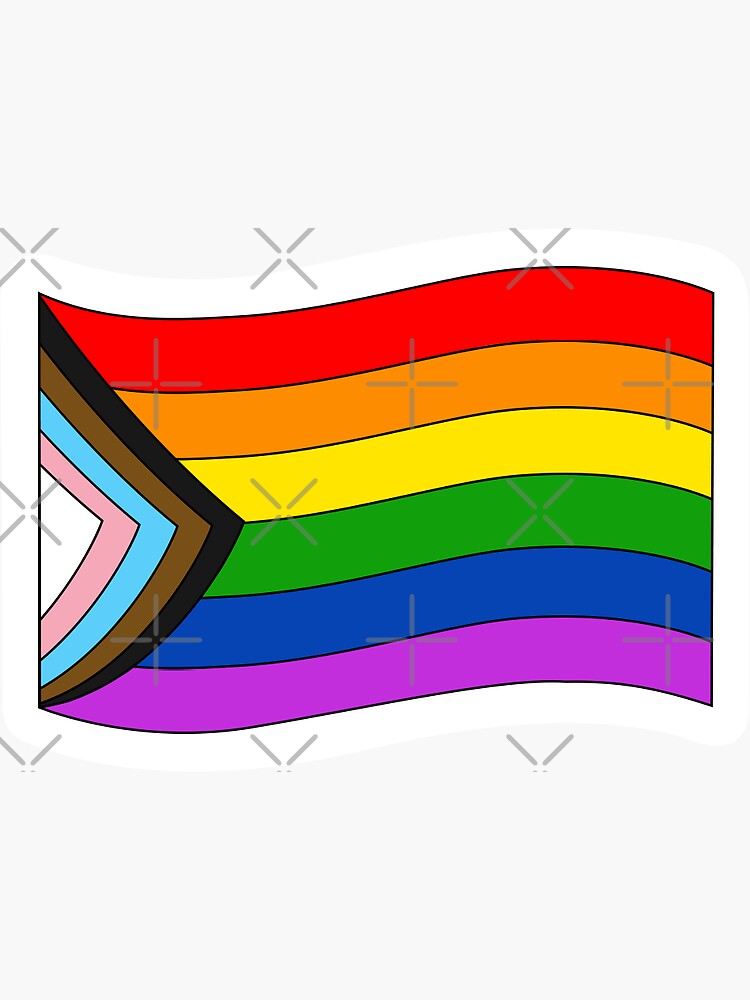 "Progressive Pride Flag" Sticker by ET-Stickers | Redbubble