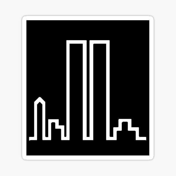 "Twin Towers NY Skyline" Sticker for Sale by Thelittlelord | Redbubble