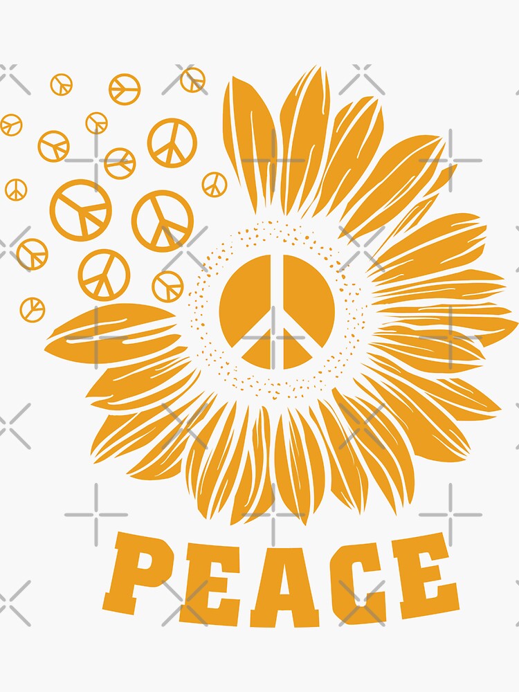 "Peace Sunflower | Sunflower Graphic | Boho | Sunflower Summer | Hippie ...