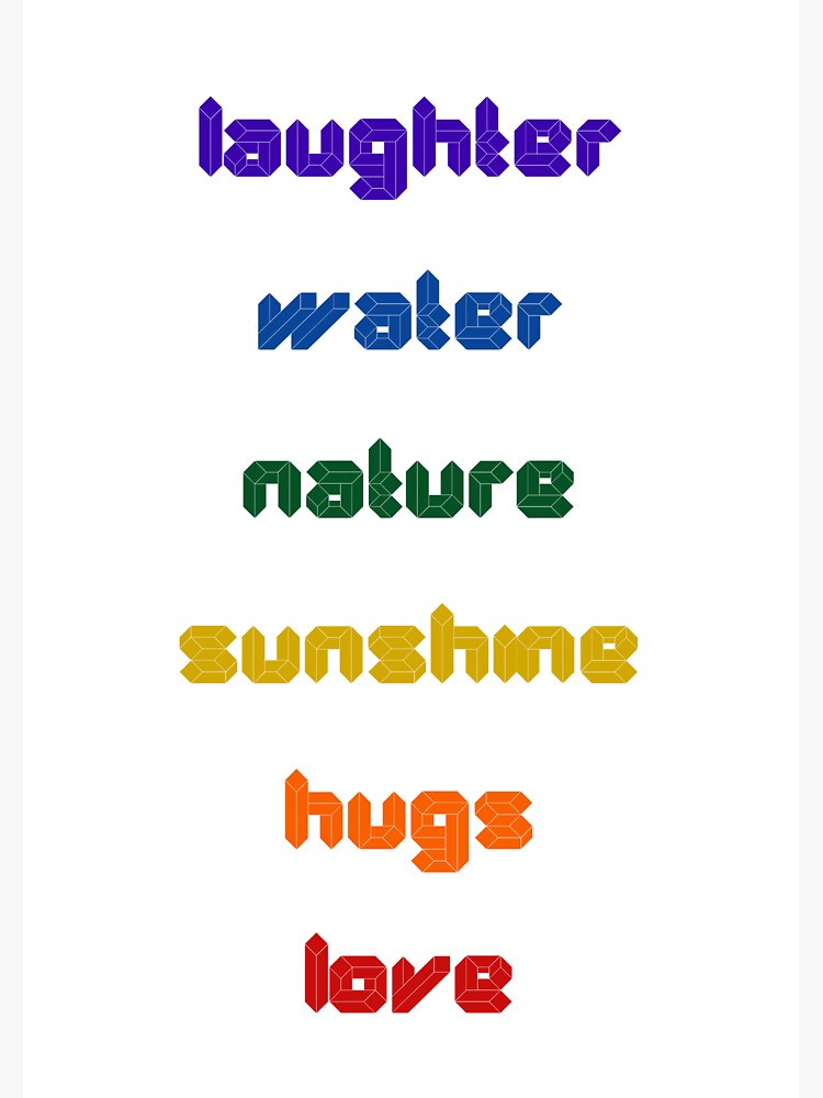 "Happy Life Essentials Word Rainbow " Sticker for Sale by visual ...