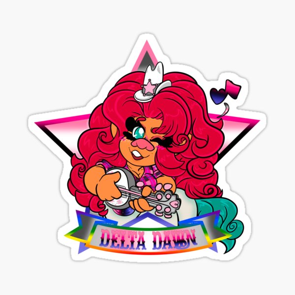 "Delta Dawn Pride" Sticker for Sale by BlooeyedTroll | Redbubble