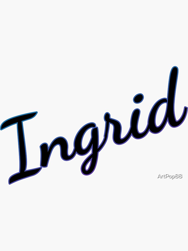 "Ingrid" Sticker for Sale by ArtPop88 | Redbubble