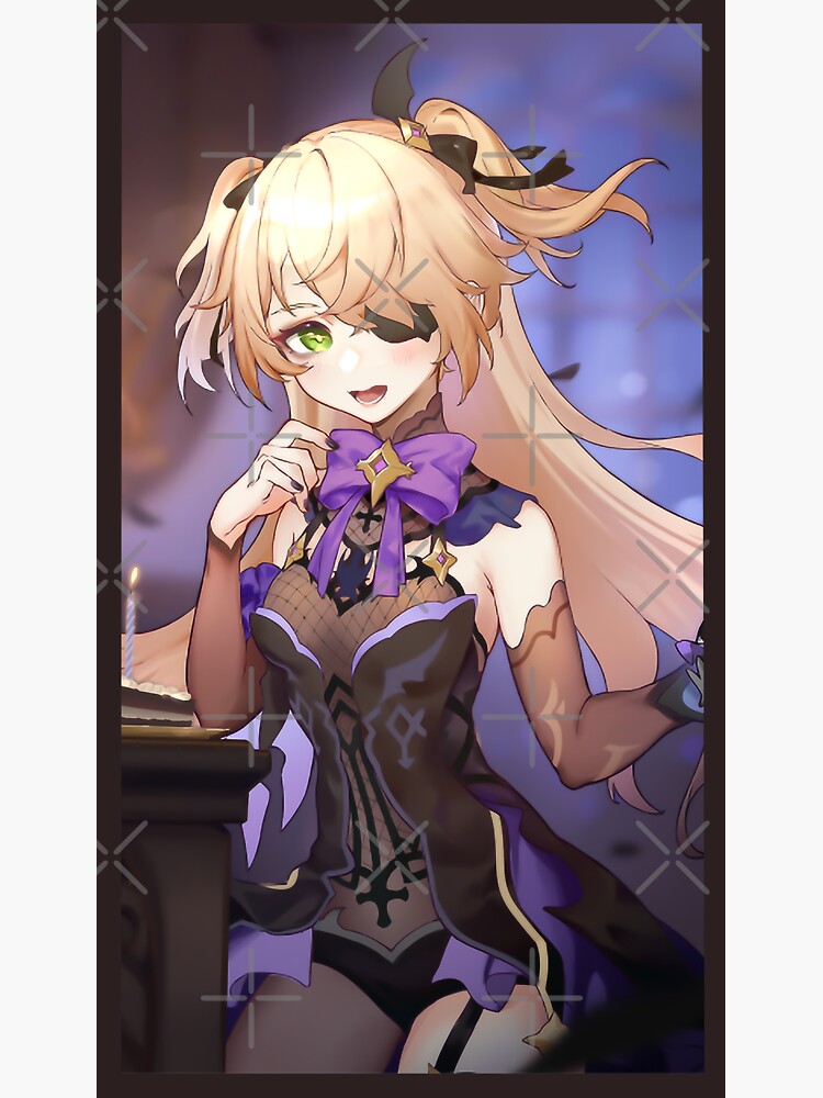 "Fischl | Genshin Impact Poster "At Night"" Sticker for Sale by ...