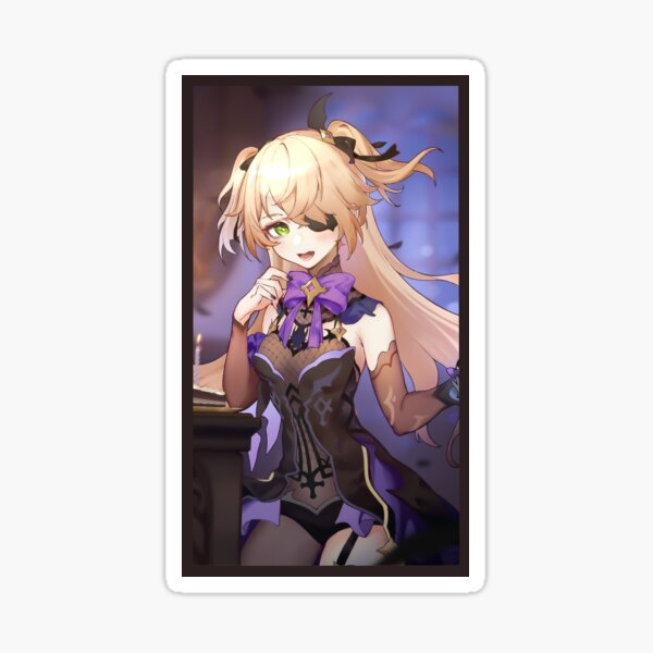 "Fischl | Genshin Impact Poster "At Night"" Sticker for Sale by ...