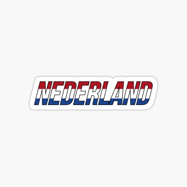 Text Flag Of The Netherlands Sticker For Sale By Justasqueeze Redbubble