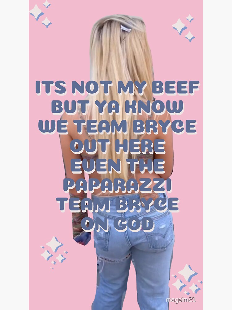 "Even the paparazzi Team Bryce On God" Sticker for Sale by magsim21 | Redbubble