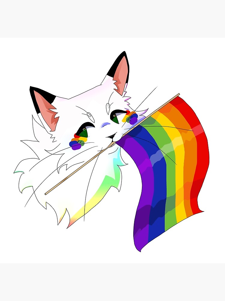 "cat pride flag" Poster for Sale by gazingghoul | Redbubble