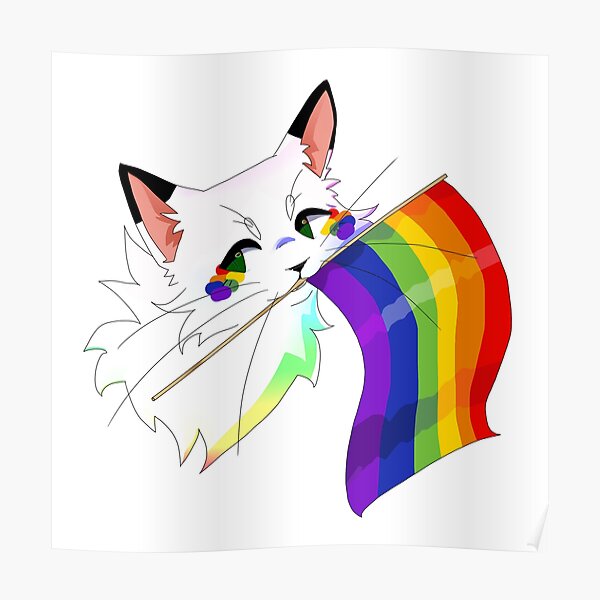 "cat pride flag" Poster for Sale by gazingghoul | Redbubble