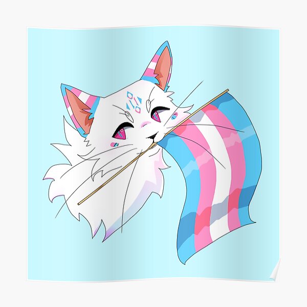 "cat pride flag" Poster for Sale by gazingghoul | Redbubble