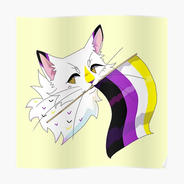 "cat pride flag" Poster by gazingghoul | Redbubble