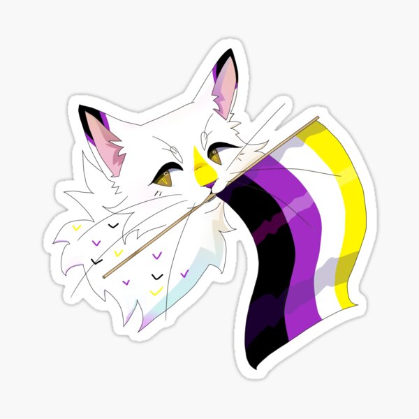 "cat pride flag" Sticker by gazingghoul | Redbubble