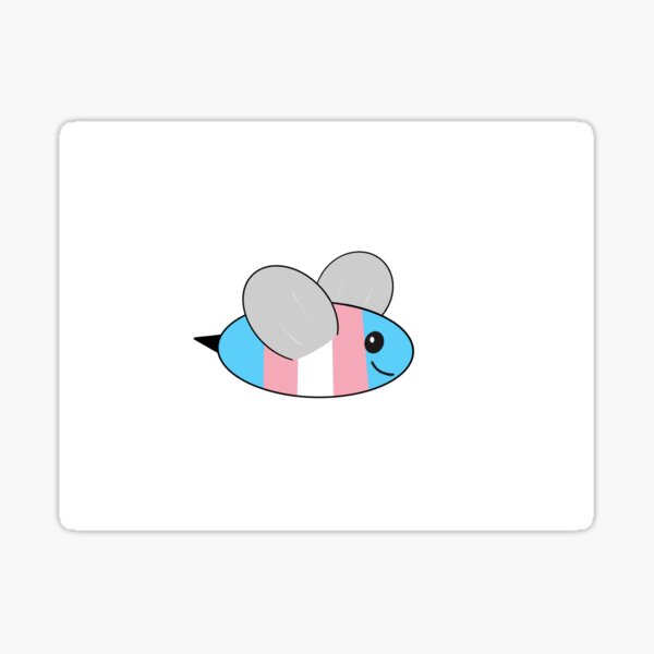 "Transgender Trans Pride Bee" Sticker for Sale by BenjisCafe | Redbubble