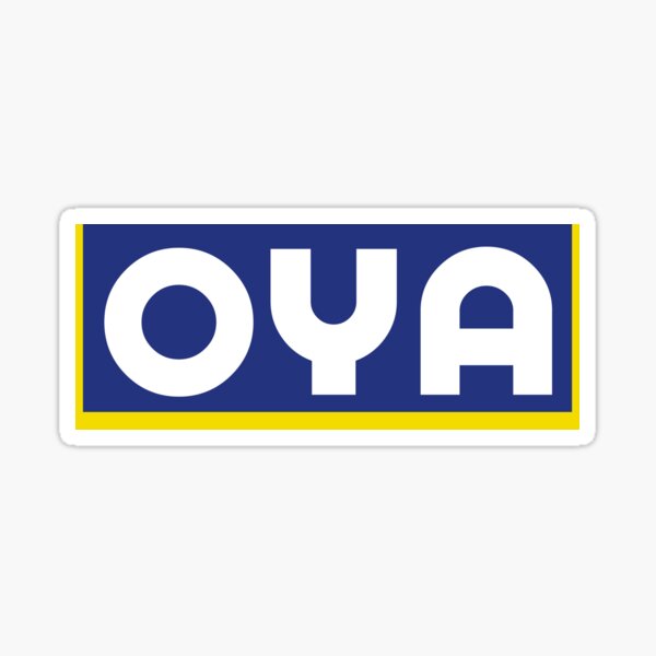 "OYA | Goya Font" Sticker for Sale by only1bigboy | Redbubble