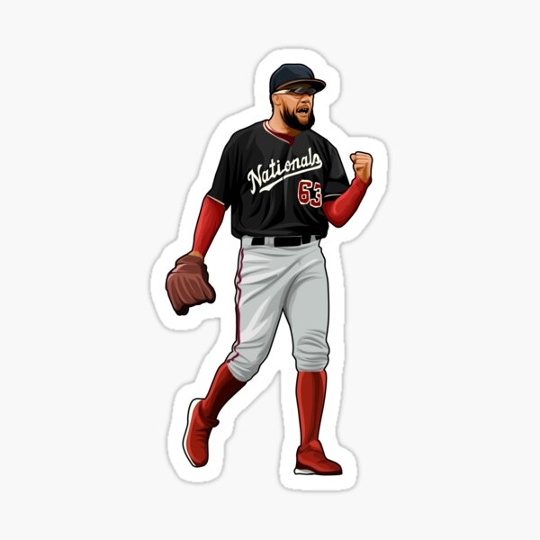 "Sean Doolittle #63 Celebrates" Sticker for Sale by MikeAndSky | Redbubble