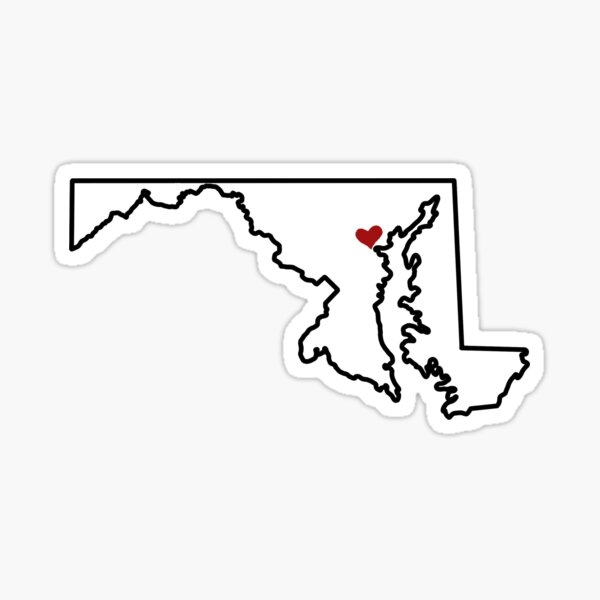 "Baltimore Heart in Maryland" Sticker for Sale by sunnnysu | Redbubble