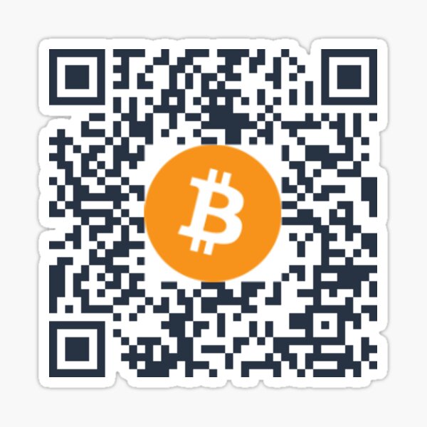 "Customised Bitcoin Wallet QR code" Sticker for Sale by decentralcrypto ...
