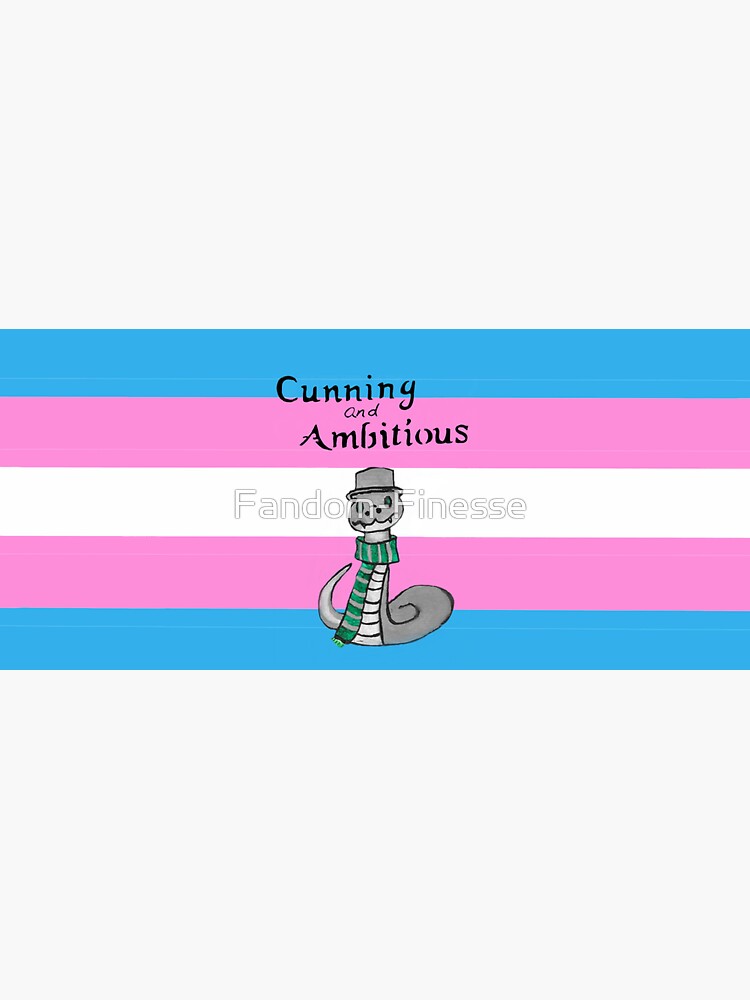 "Cunning and Ambitious Snake Transgender Pride Flag" Sticker for Sale ...
