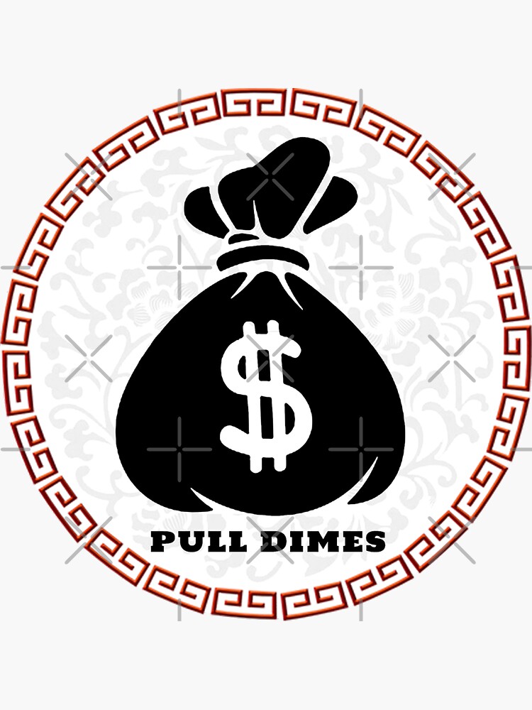 "Pull Dimes - Money Bag | Hip-Hop Merch - Classic Design" Sticker for ...