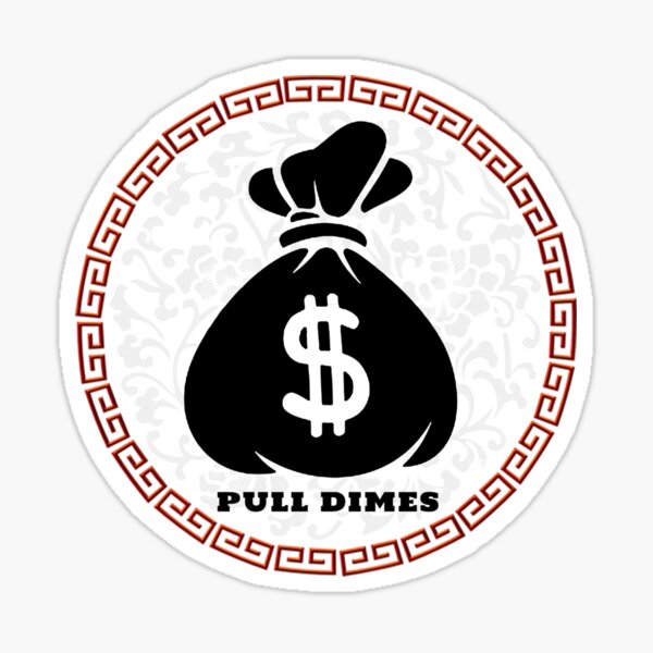 "Pull Dimes - Money Bag | Hip-Hop Merch - Classic Design" Sticker for ...