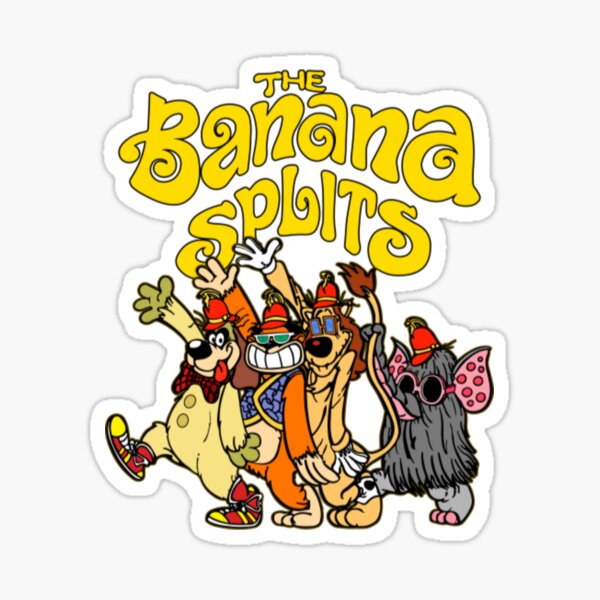 "Banana Splits " Sticker for Sale by SiroKen | Redbubble