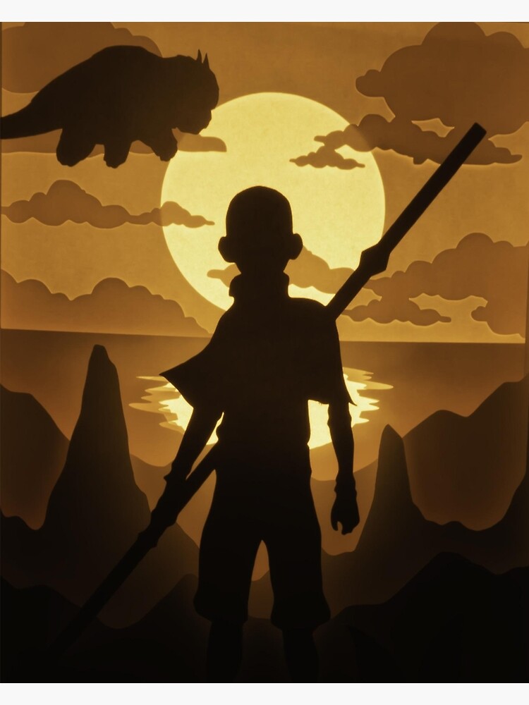 Aang And Appa Premium Matte Vertical Poster