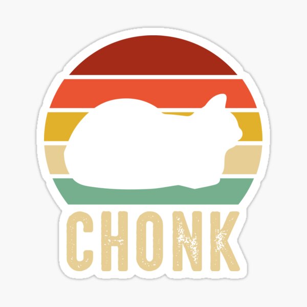 "Retro Funny Cat | Chonk Cat Scale Meme" Sticker for Sale by ...