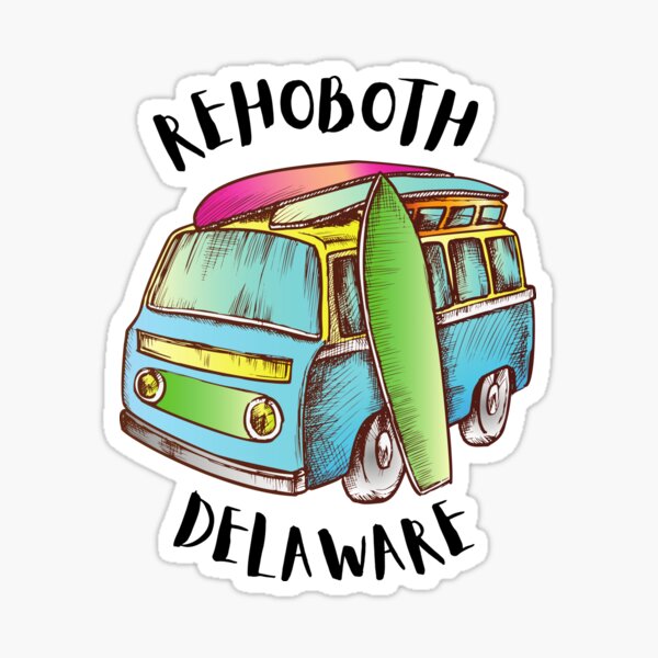 "rehoboth surf beach delaware" Sticker for Sale by mikoala50 | Redbubble
