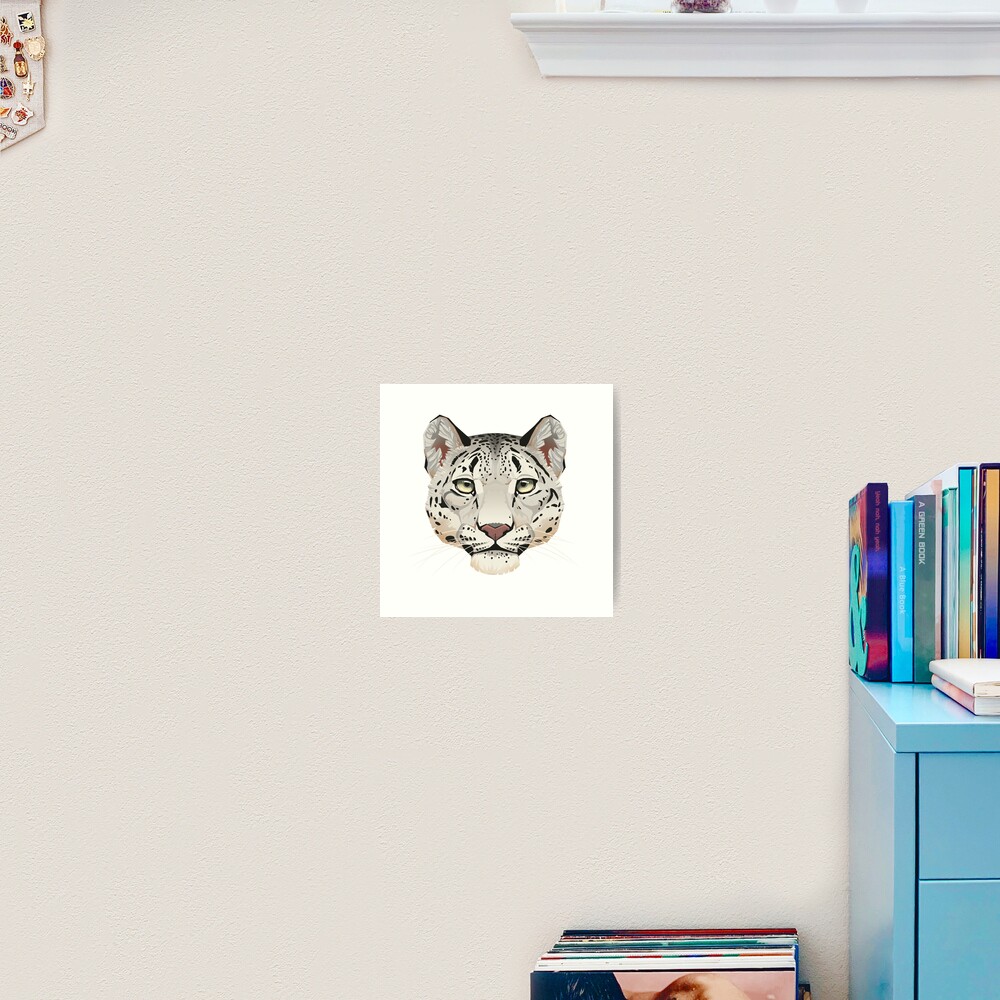 "Snow Leopard Face" Art Print for Sale by PaulaLucas | Redbubble