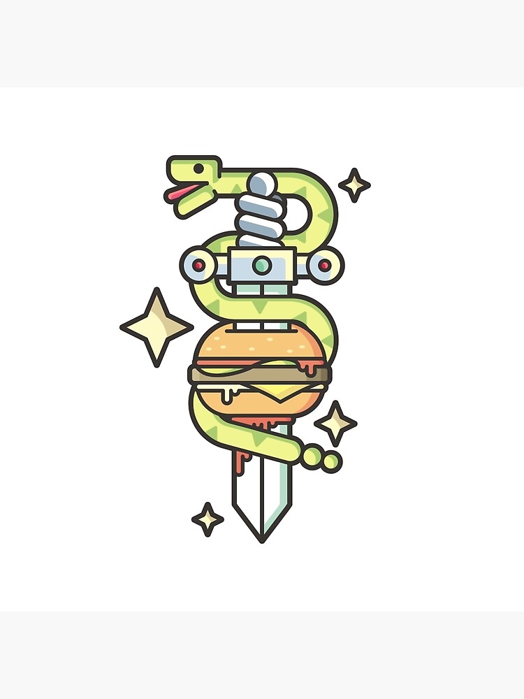 "Hamburger and Snake" Poster by valegr | Redbubble