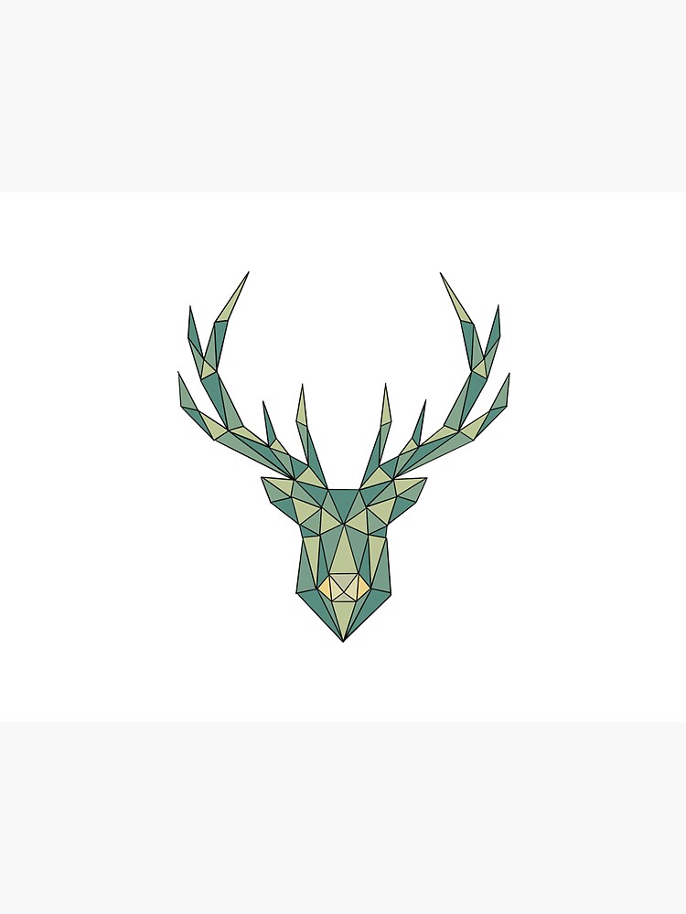 "Geometric stag head" Sticker for Sale by ScrappyDoom | Redbubble