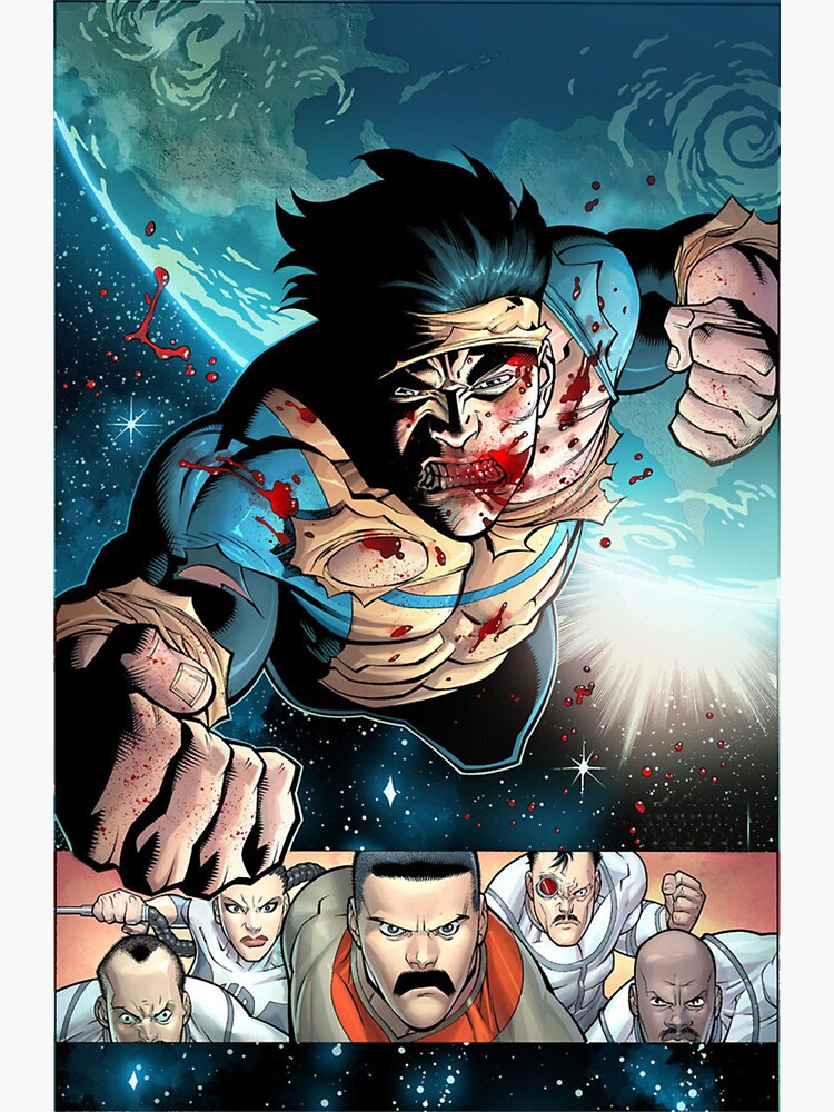 "invincible poster " Sticker for Sale by Digitalunivers | Redbubble