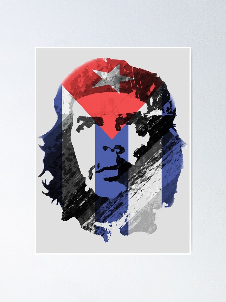 "Che Guevara and Cuba Flag Designs" Poster for Sale by SeventhGate ...
