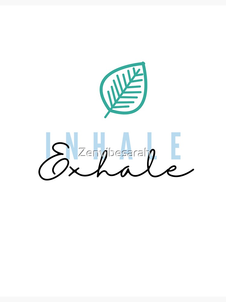 "minimalist design inhale exhale" Sticker by Zenvibesarah | Redbubble